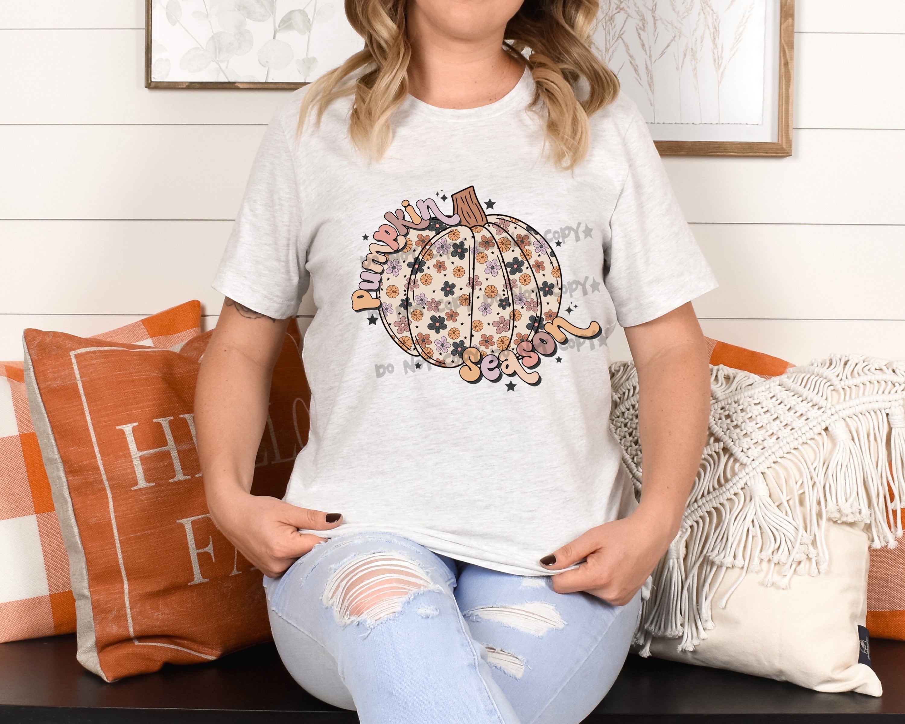 Pumpkin season flower pumpkin -DTF – ABIDesignstore