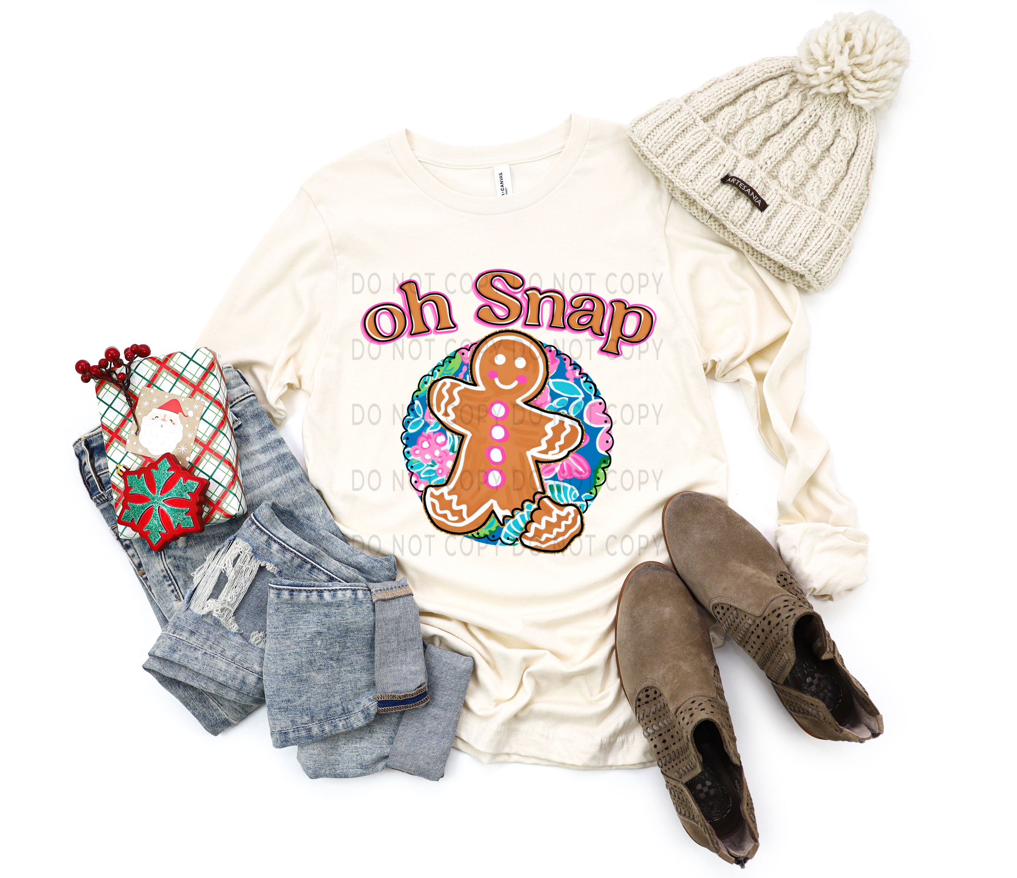 Oh Snap Gingerbread Man - DTF – ABIDesignstore
