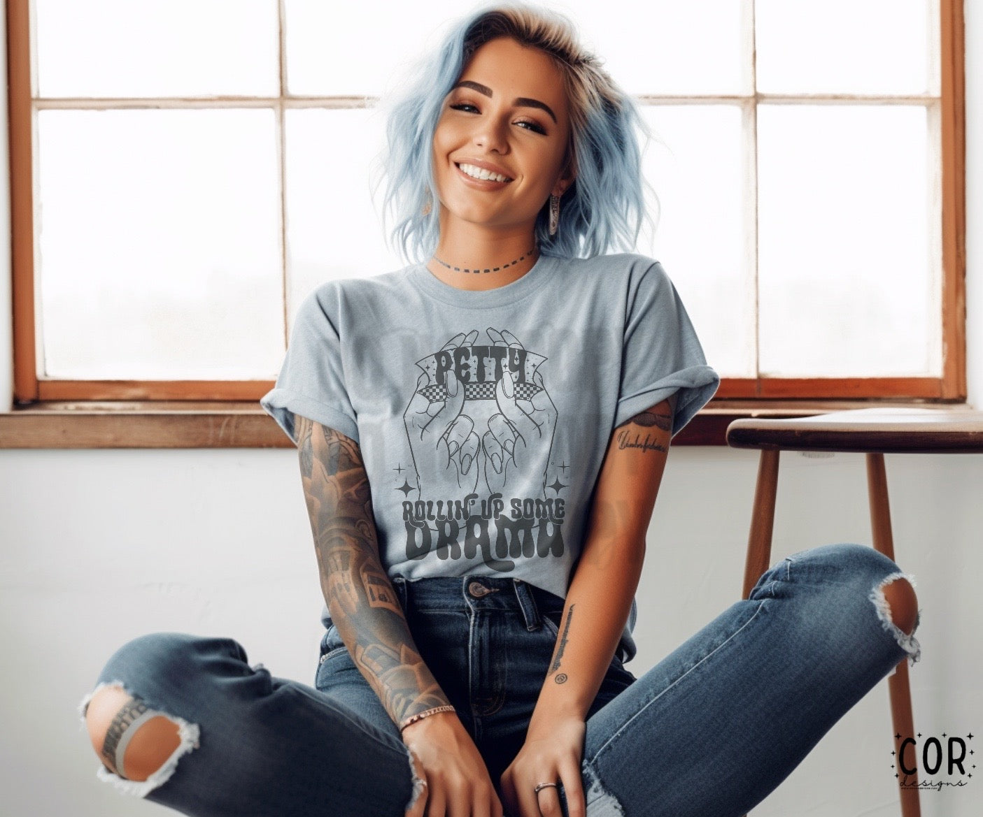 Petty Rollin Up The Drama Blk - DTF – ABIDesignstore