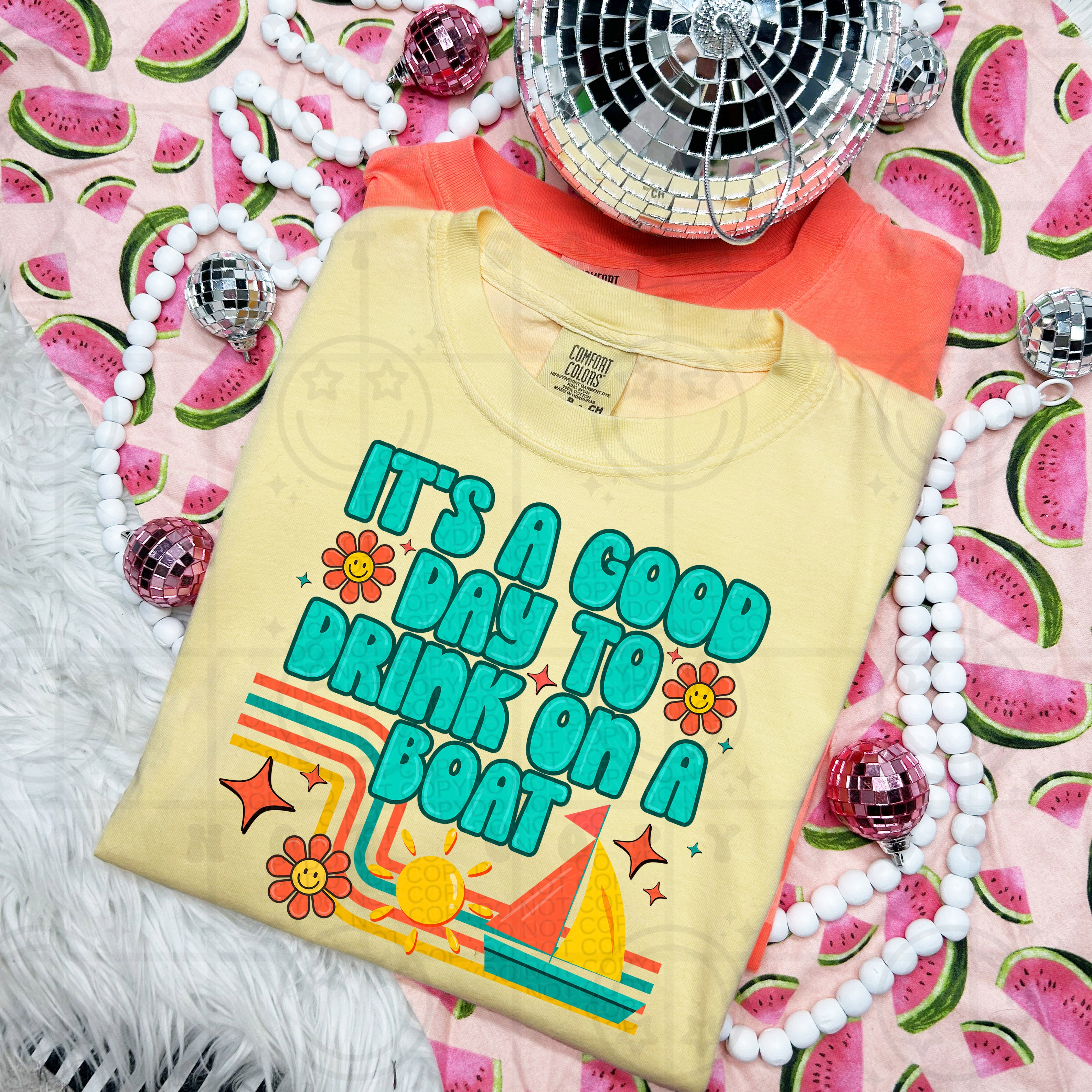 its a good day to drink on a boat -DTF. – ABIDesignstore