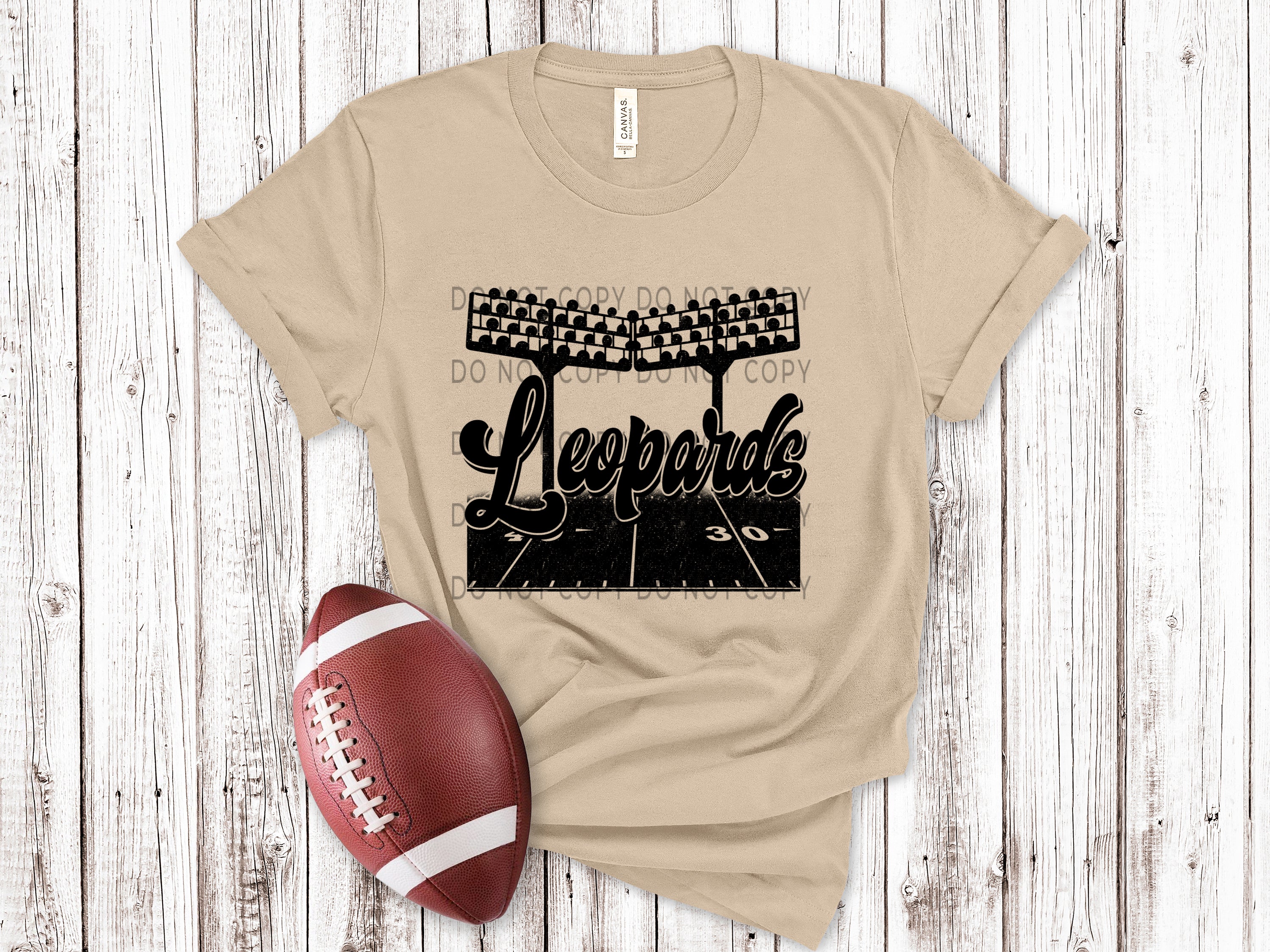 Leopards Football Field BLK - DTF – ABIDesignstore