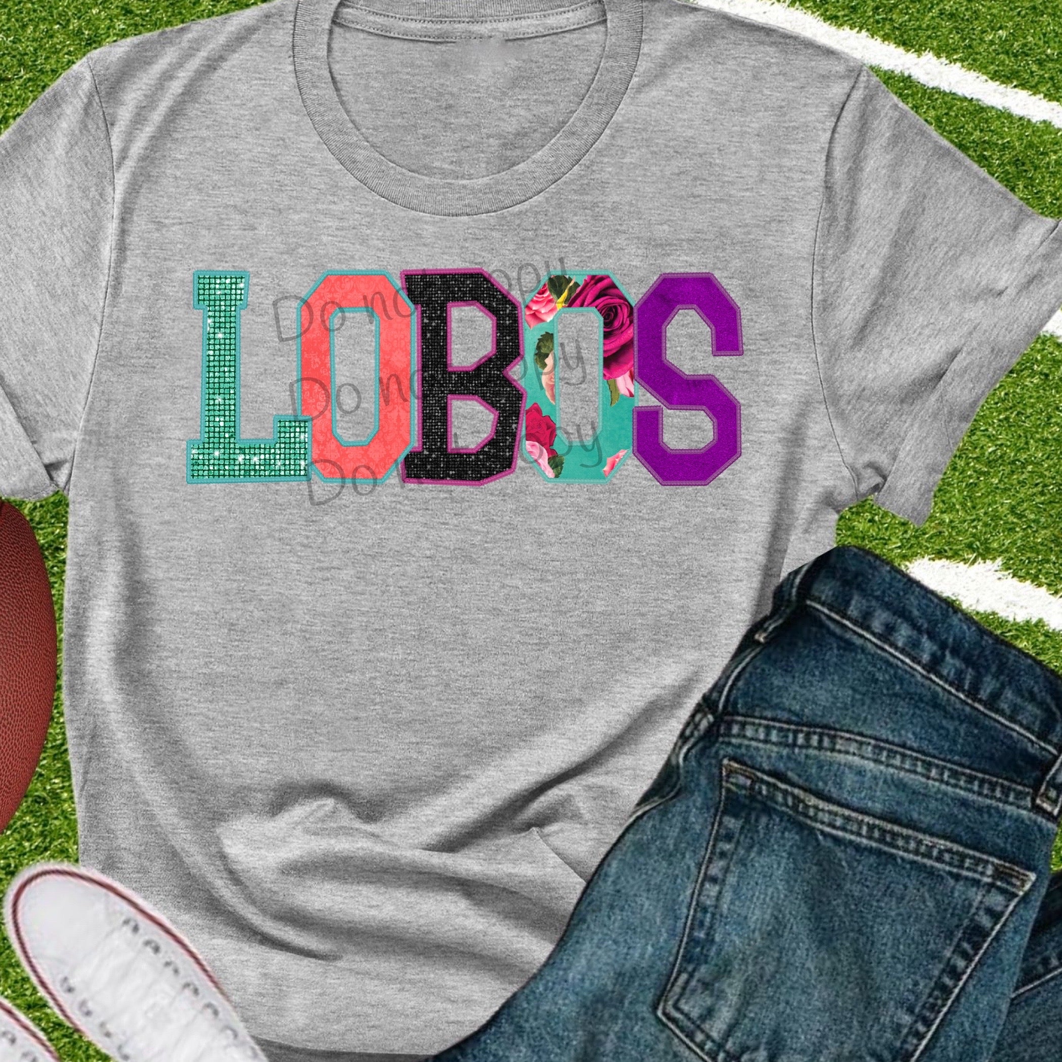 Lobos appliqué words-DTF – ABIDesignstore