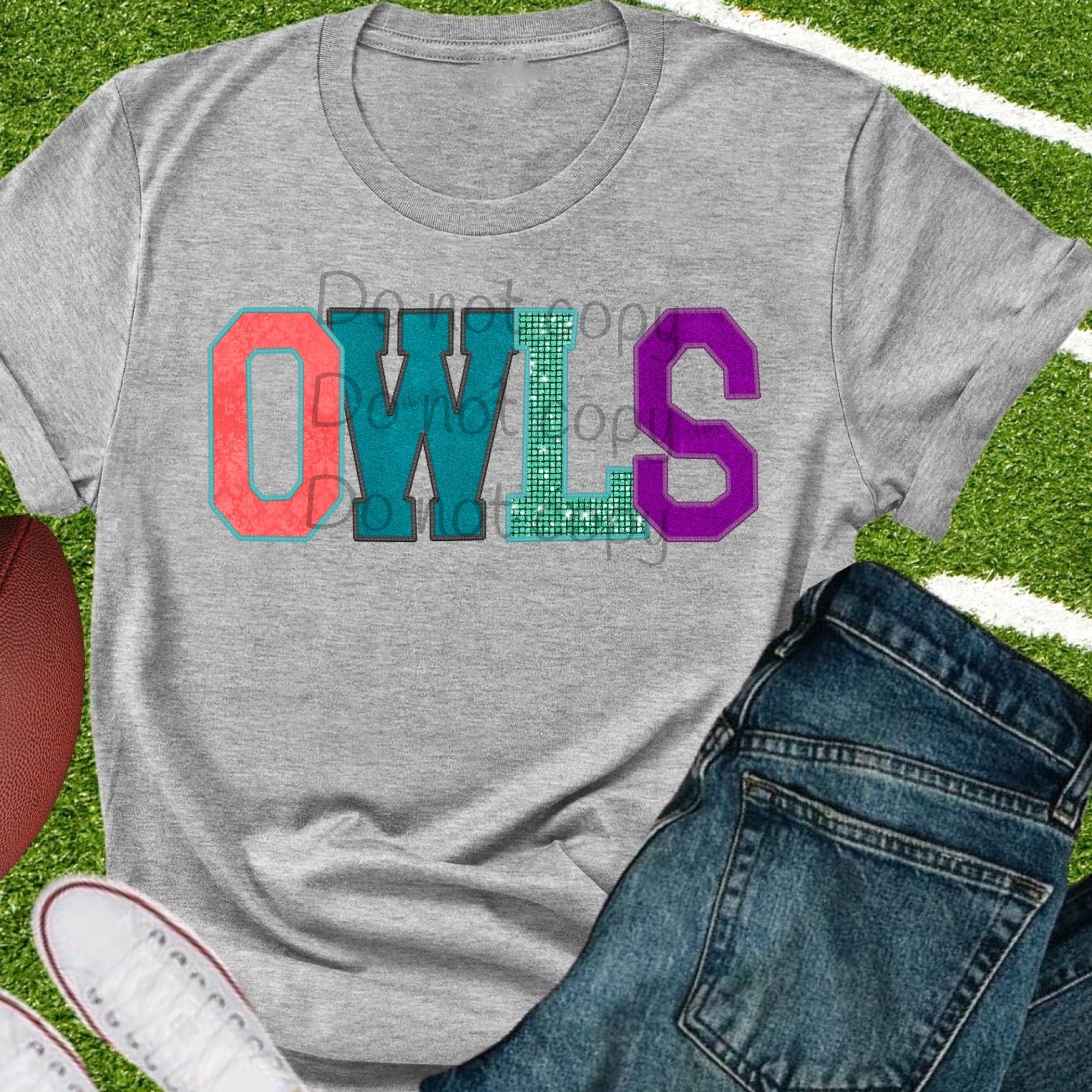 Owls faux appliqué words-DTF – ABIDesignstore