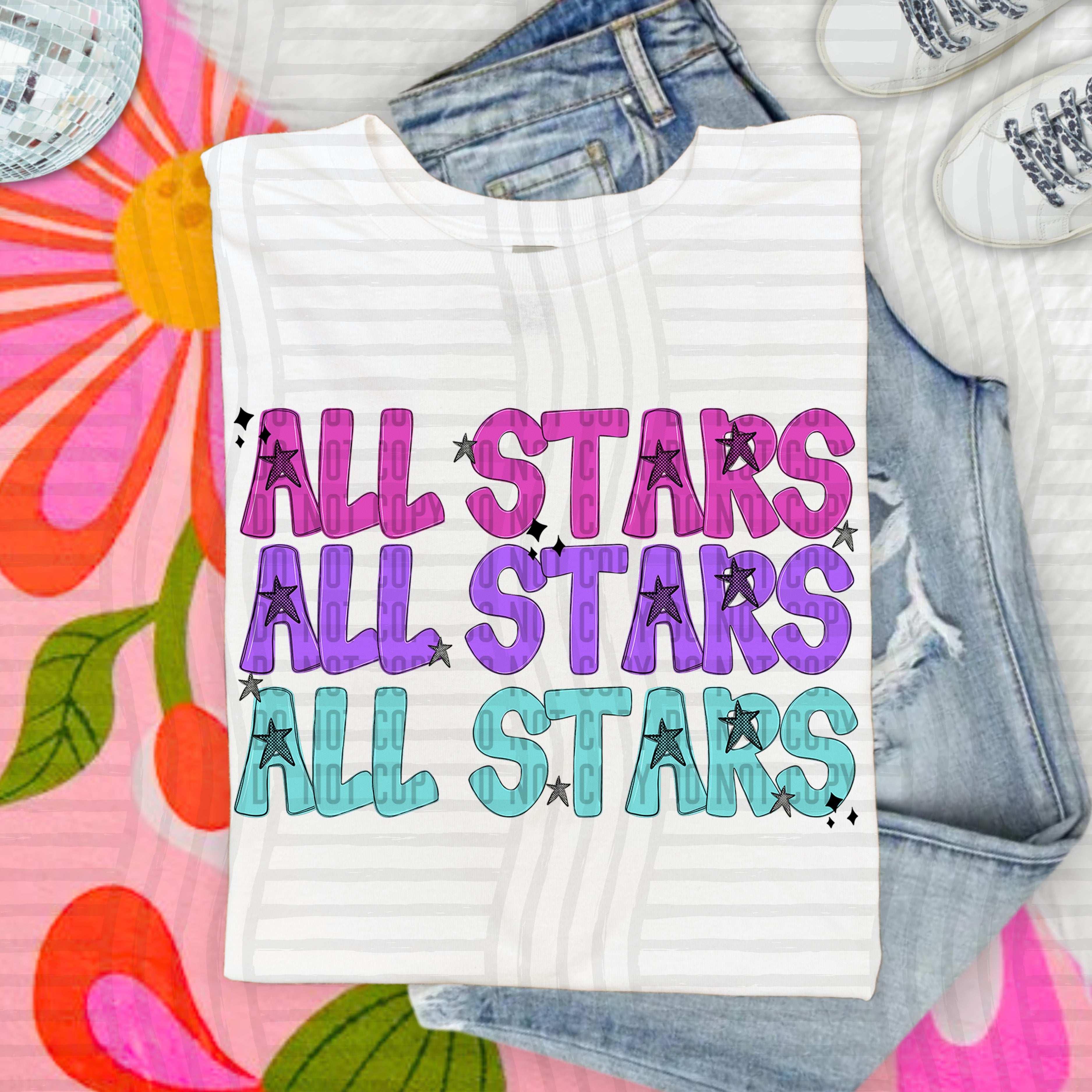 Triple Stacked Checkmate Starbursts-CUSTOM: (ANY NAME, ANY MASCOT)-DTF ...