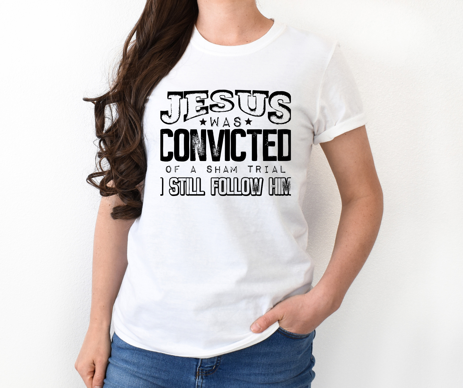 Jesus Was Convicted Single Color - DTF – ABIDesignstore