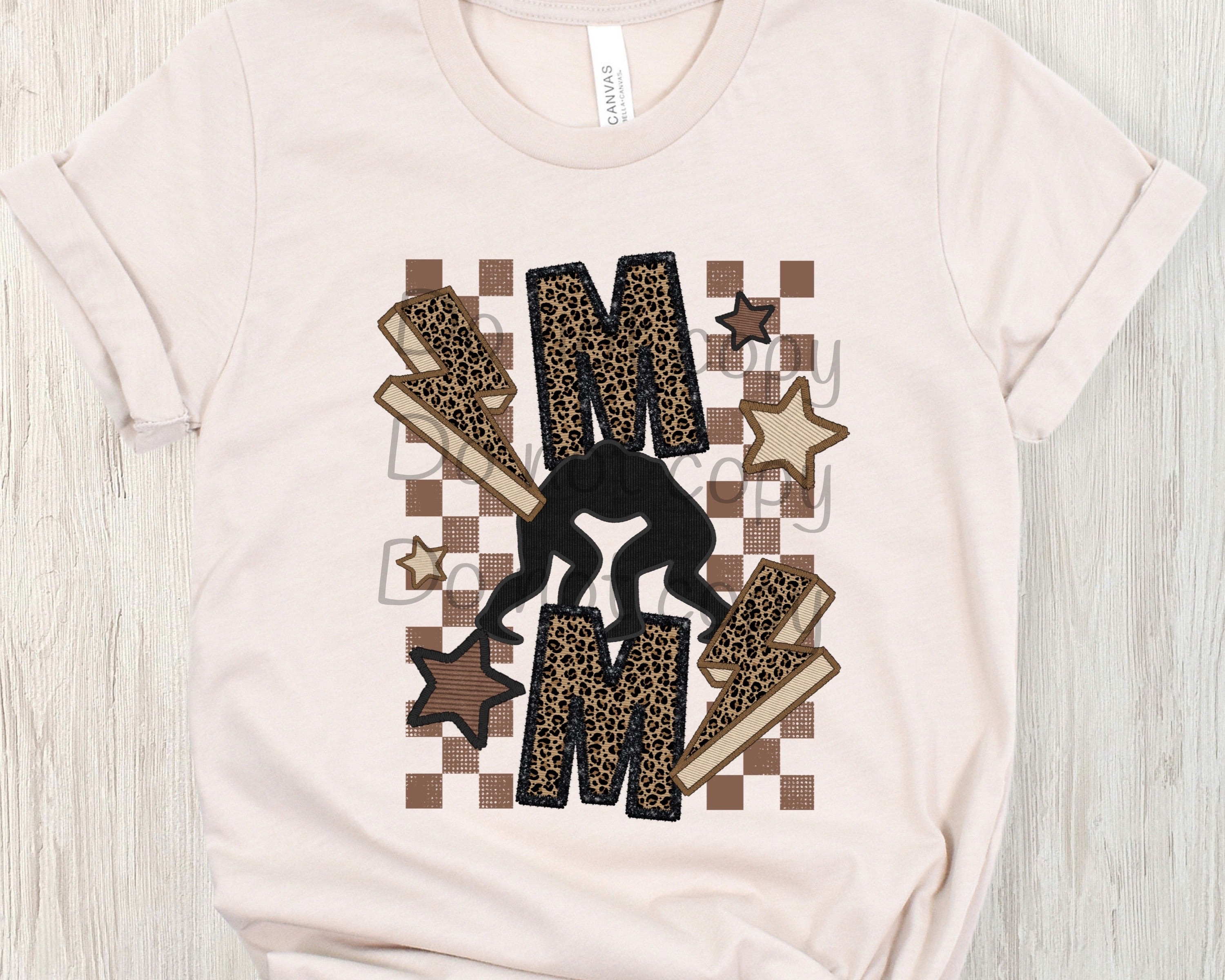 Mom wrestling leopard-DTF – ABIDesignstore