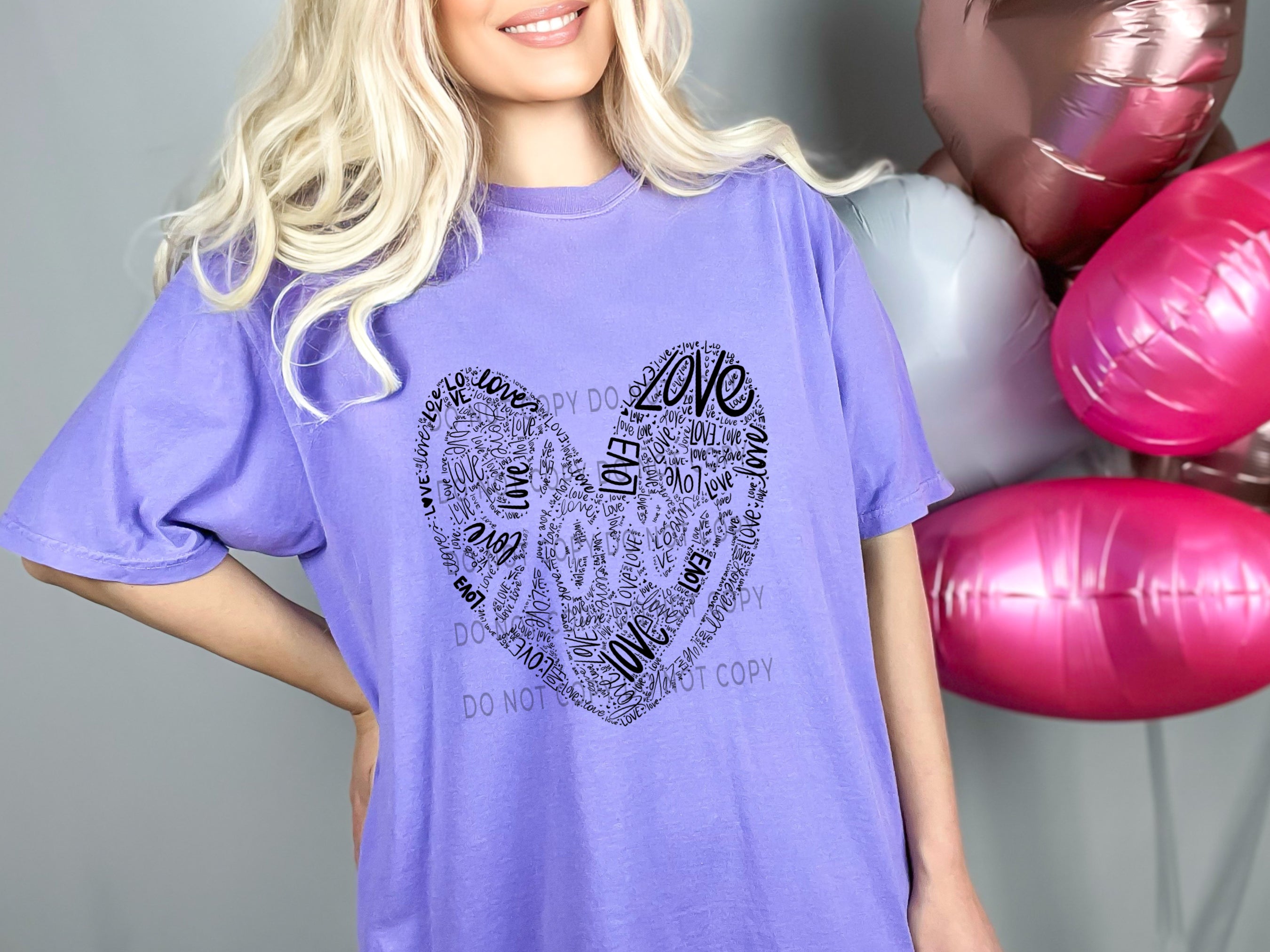 Love Heart Repeated DTF – ABIDesignstore