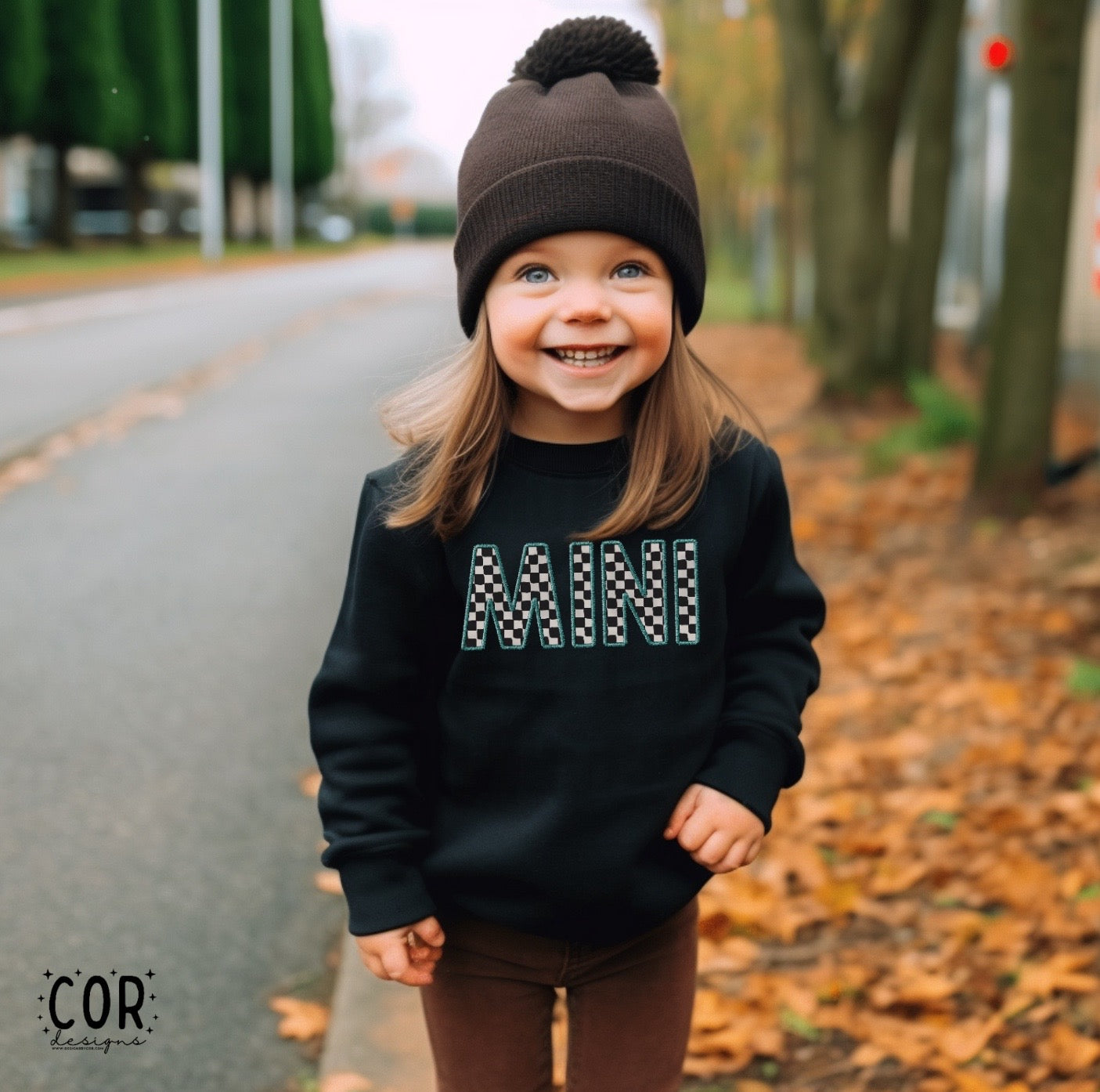 Mini Checkered Blue Faux Embroidery - DTF – ABIDesignstore