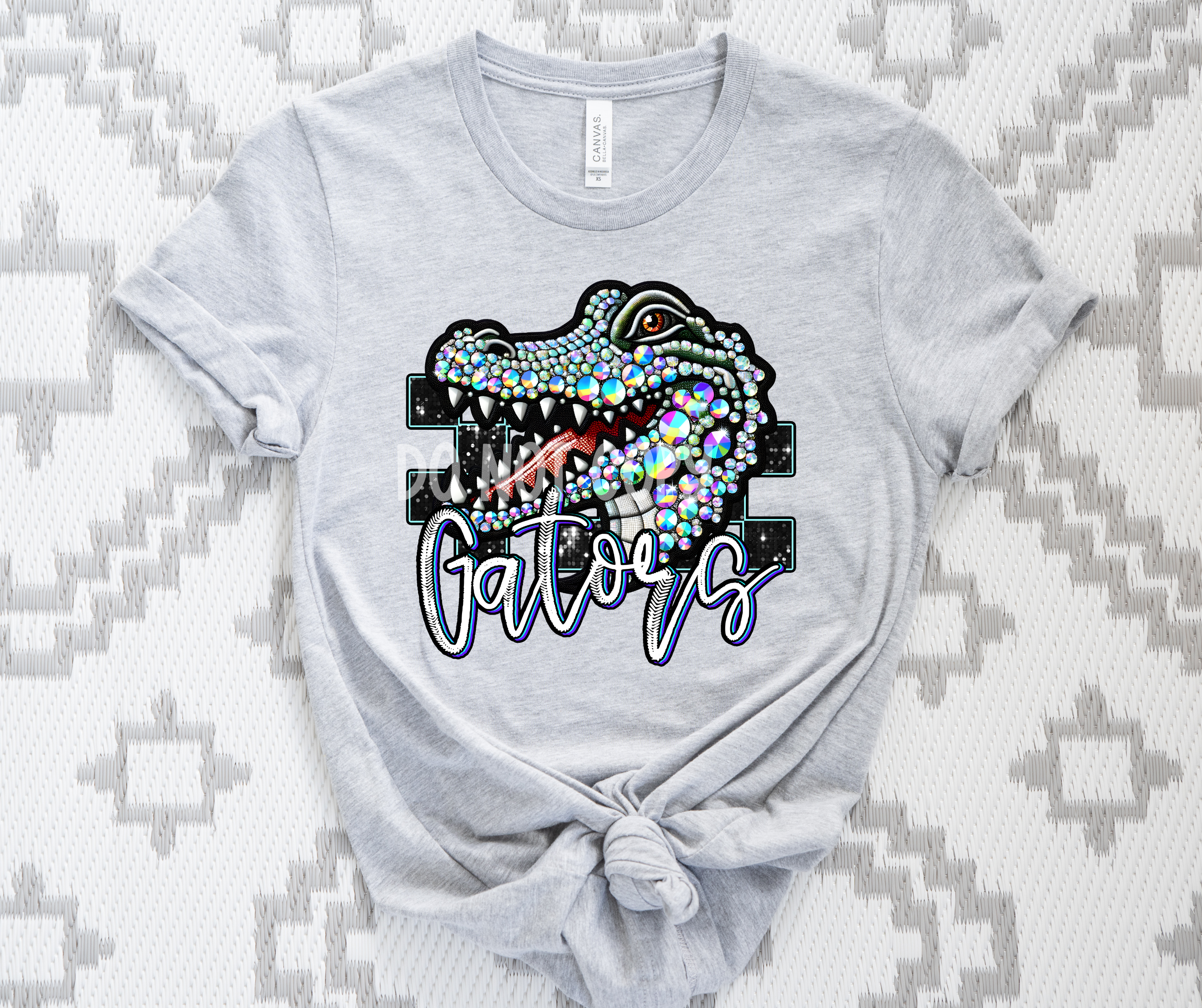 Gators checker head faux sequin-DTF – ABIDesignstore