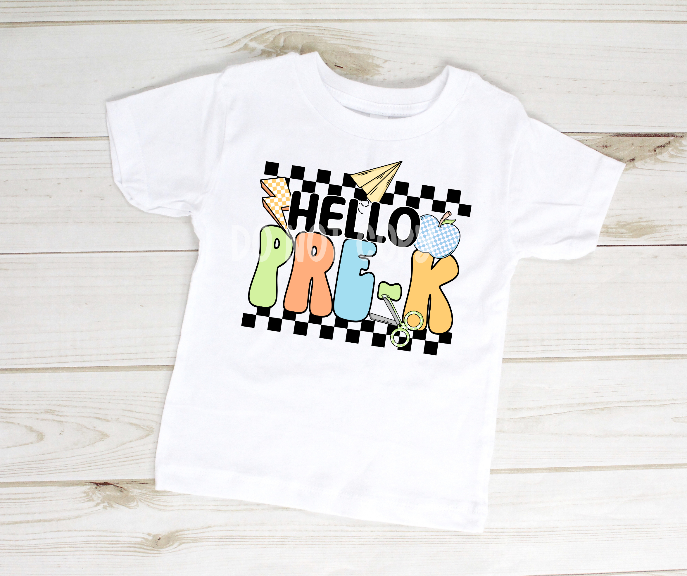 Hello Pre-K Apple(Blue)-DTF – ABIDesignstore