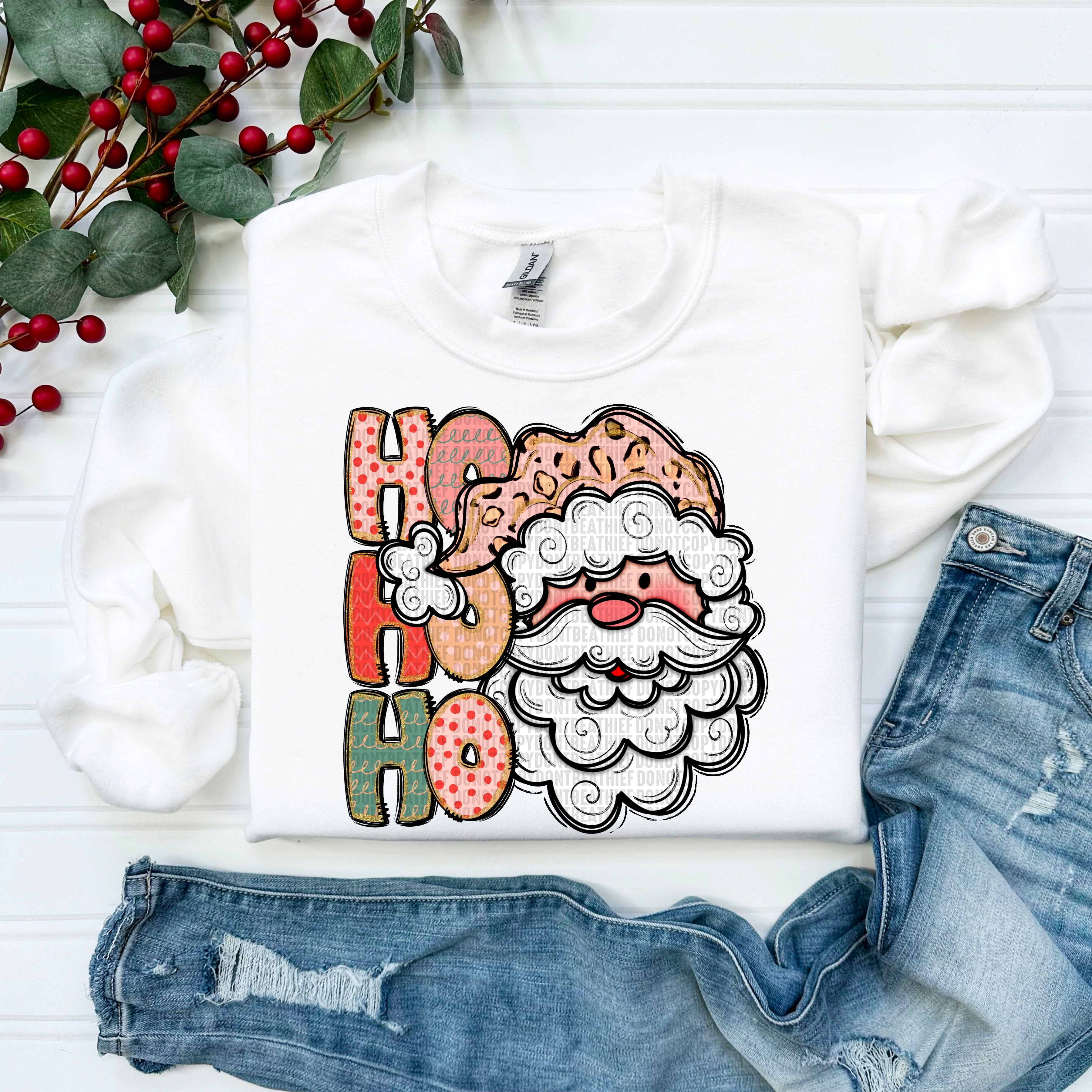 HoHoHo Santa lighter face-DTF – ABIDesignstore