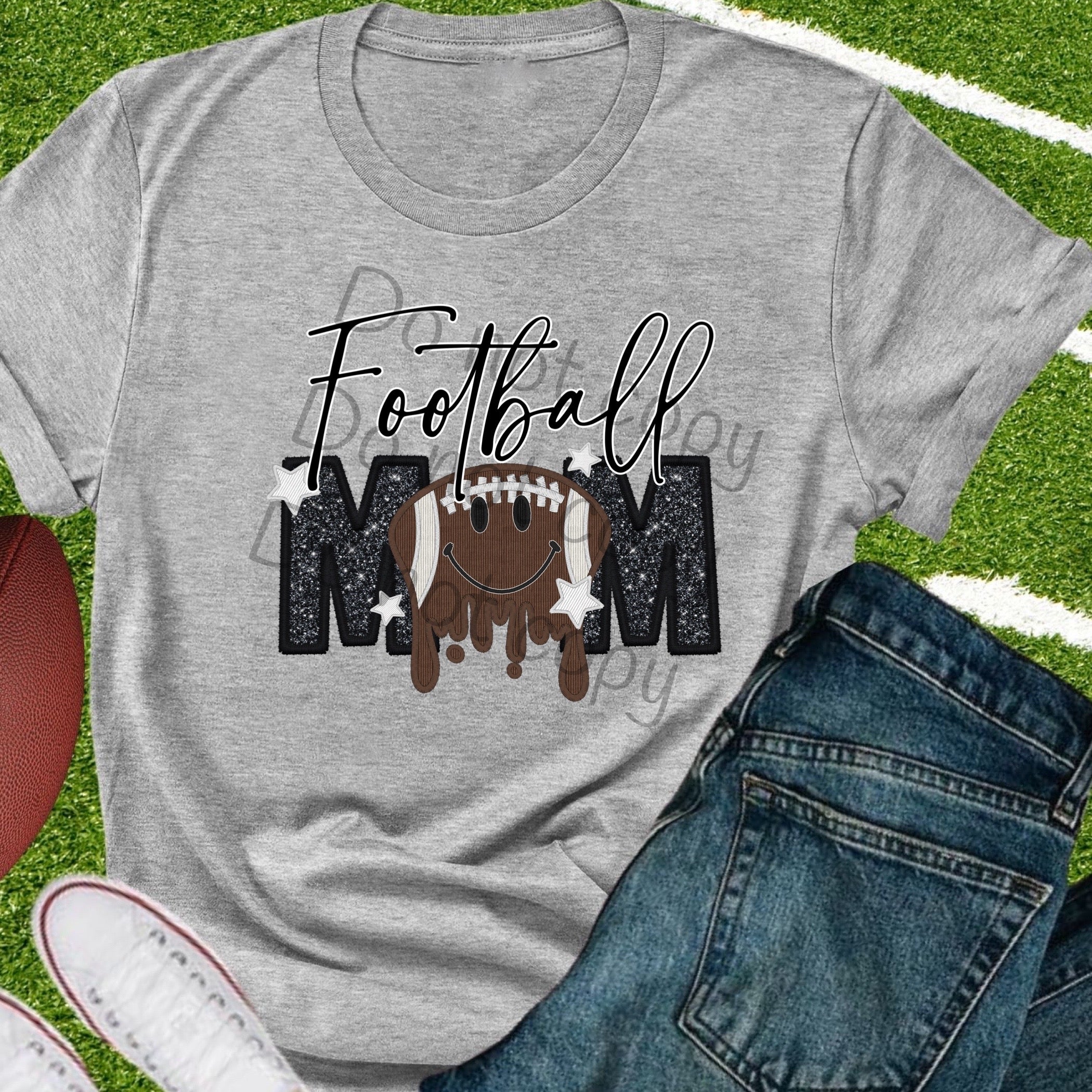 Football mom sequin melt -DTF – ABIDesignstore