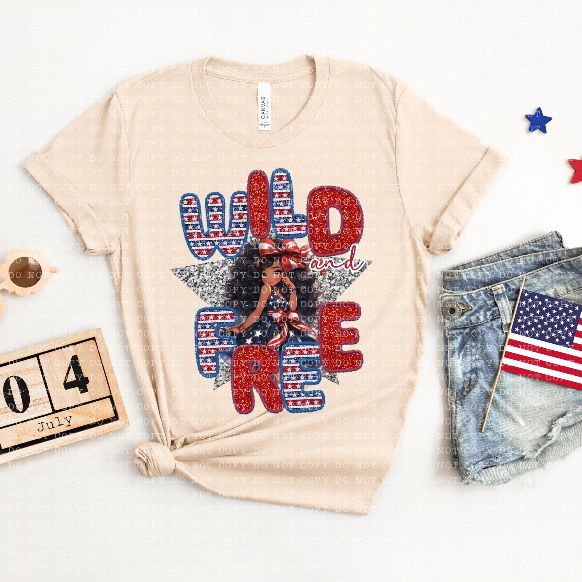 Wild And Free Dress Faux Embroidery - DTF – ABIDesignstore