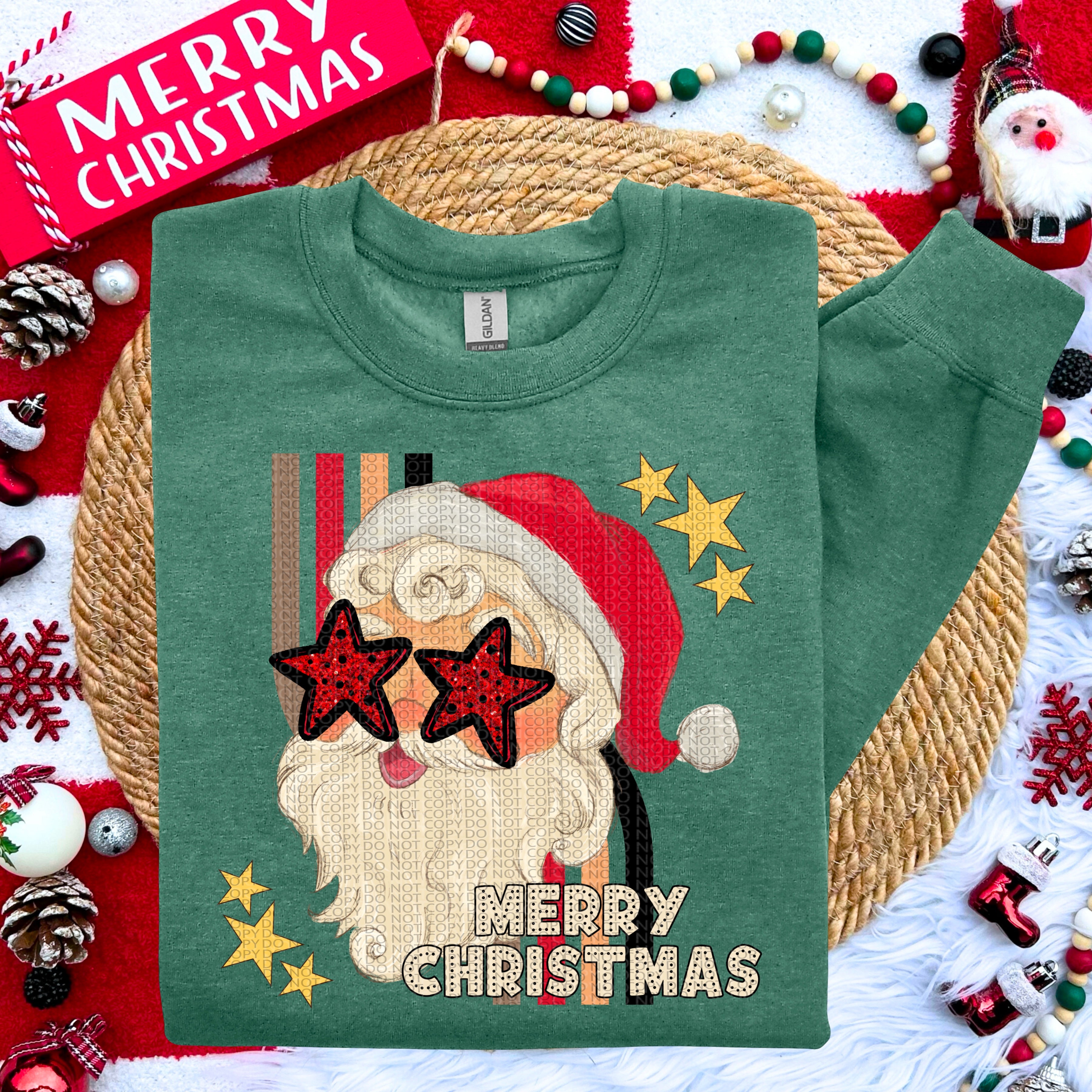 Merry Christmas retro Santa-DTF – ABIDesignstore