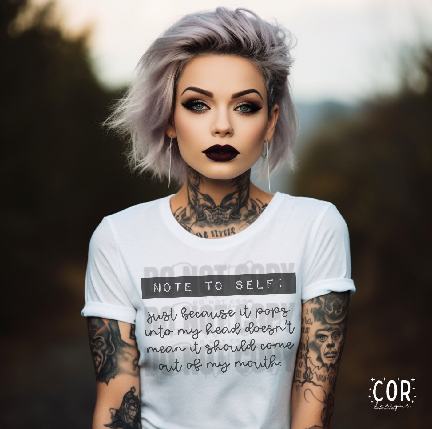 Note To Self Just Cause It Pops Into My Head Blk - DTF – ABIDesignstore