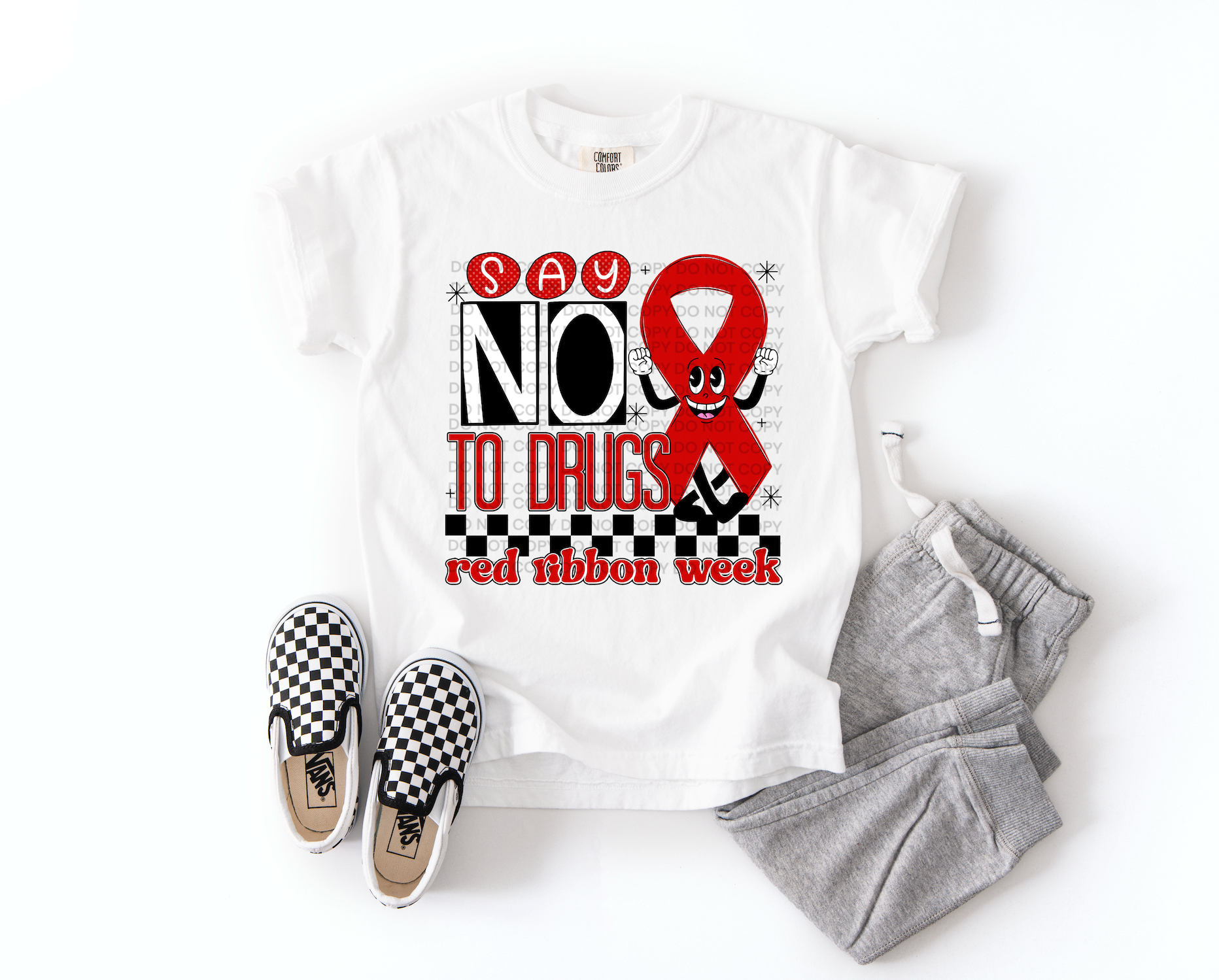 Say no to drugs red ribbon week- DTF&UV – ABIDesignstore