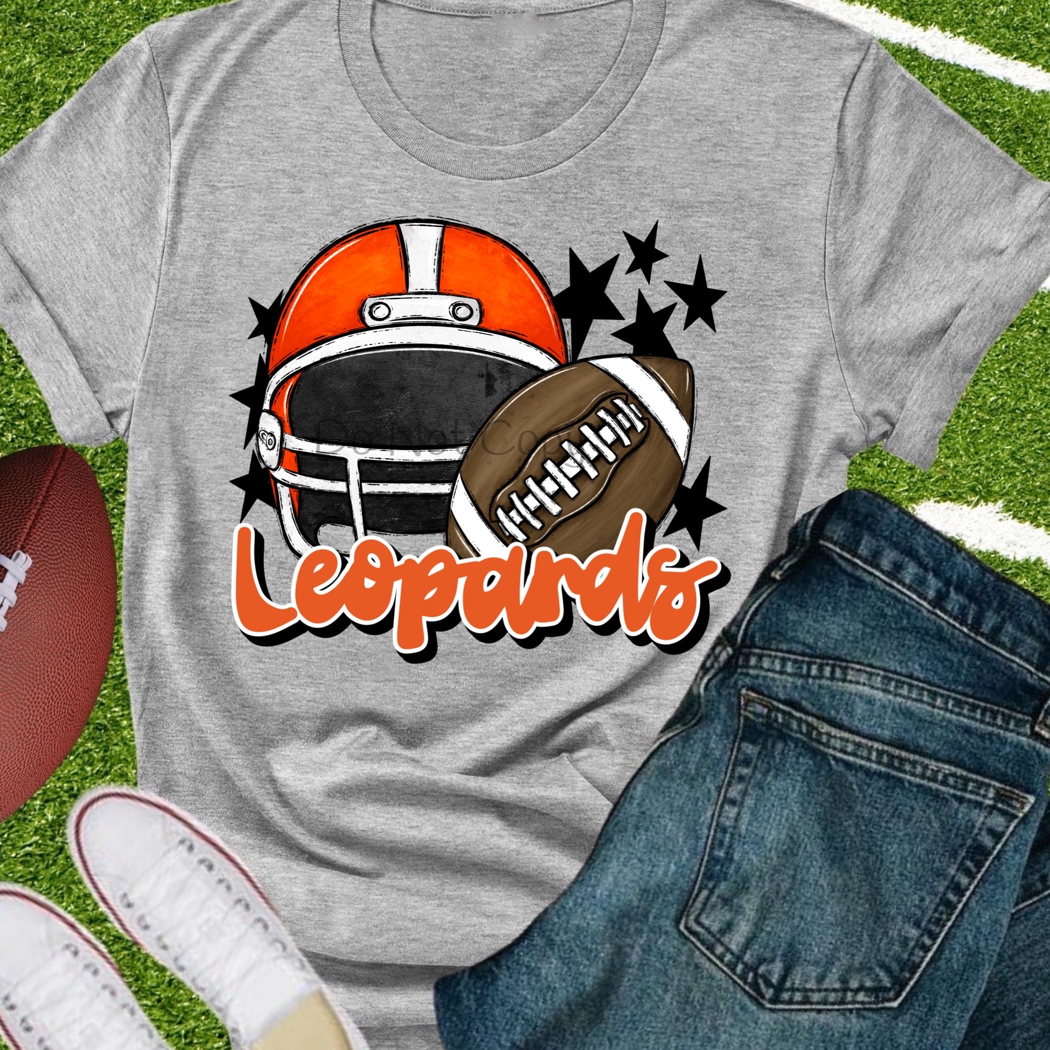 Leopards football helmet orange-DTF – ABIDesignstore