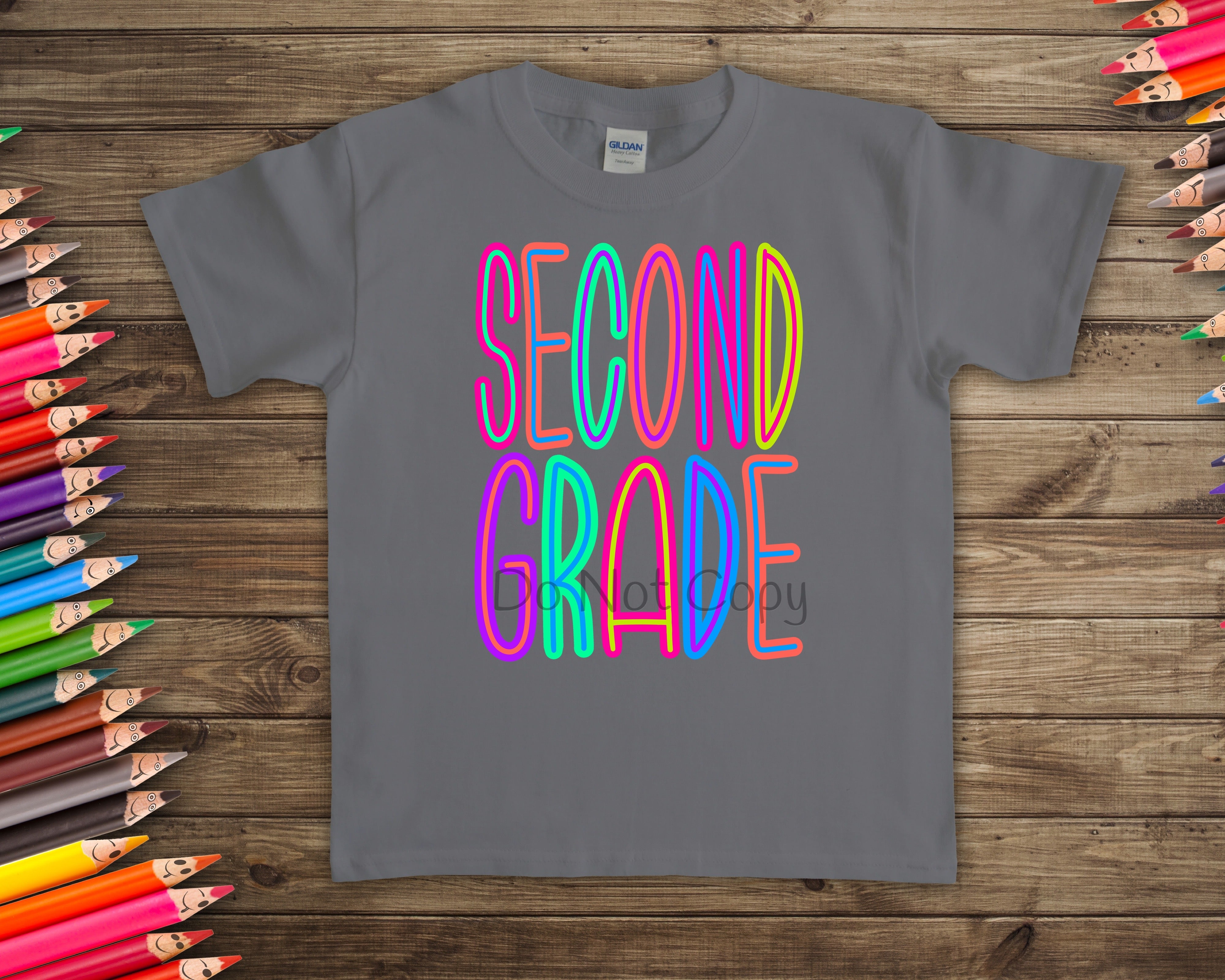Second grade neon-DTF – ABIDesignstore