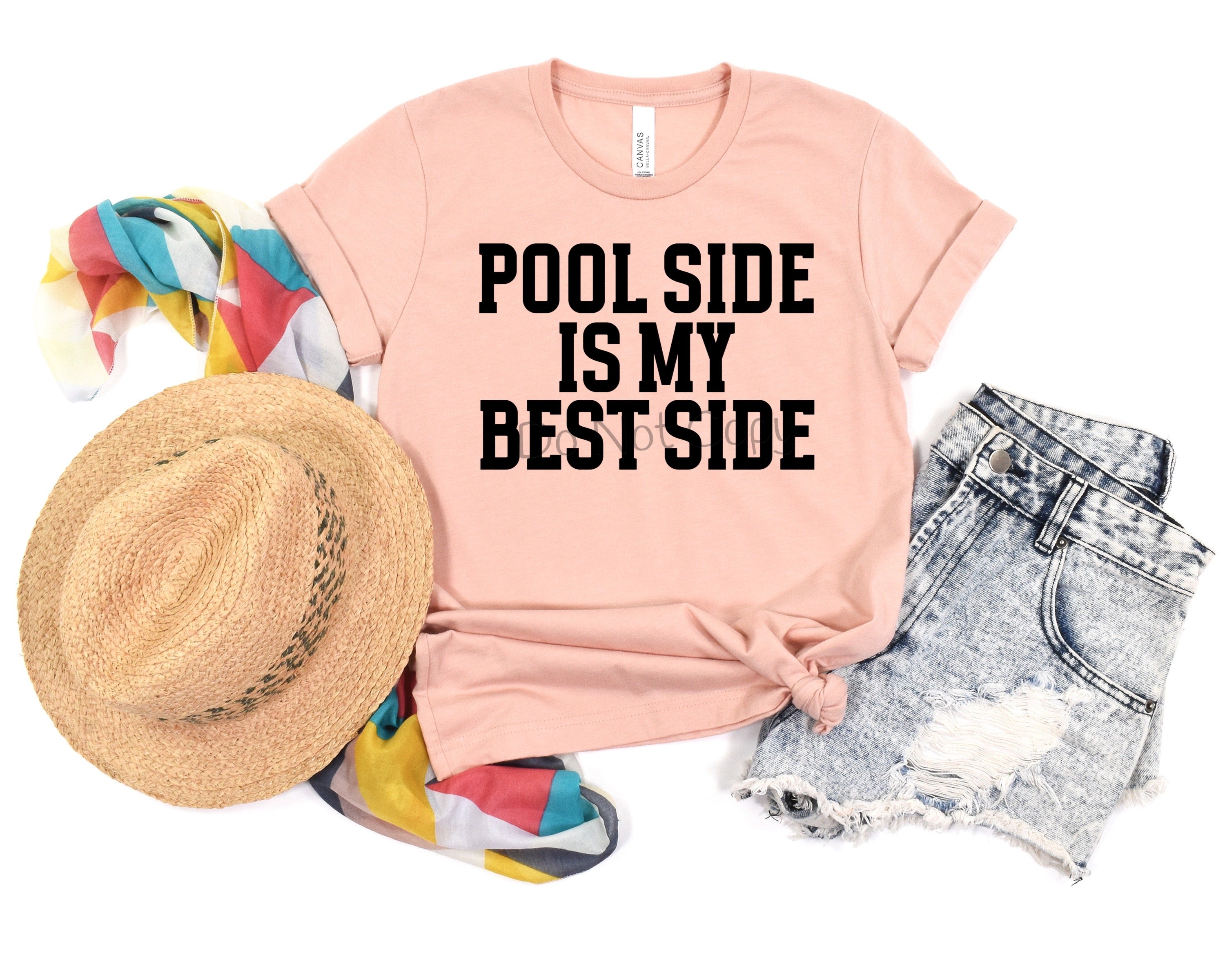 Pool side is my best side black-DTF – ABIDesignstore