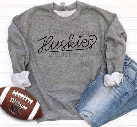 Hand lettered Huskies-DTF – ABIDesignstore