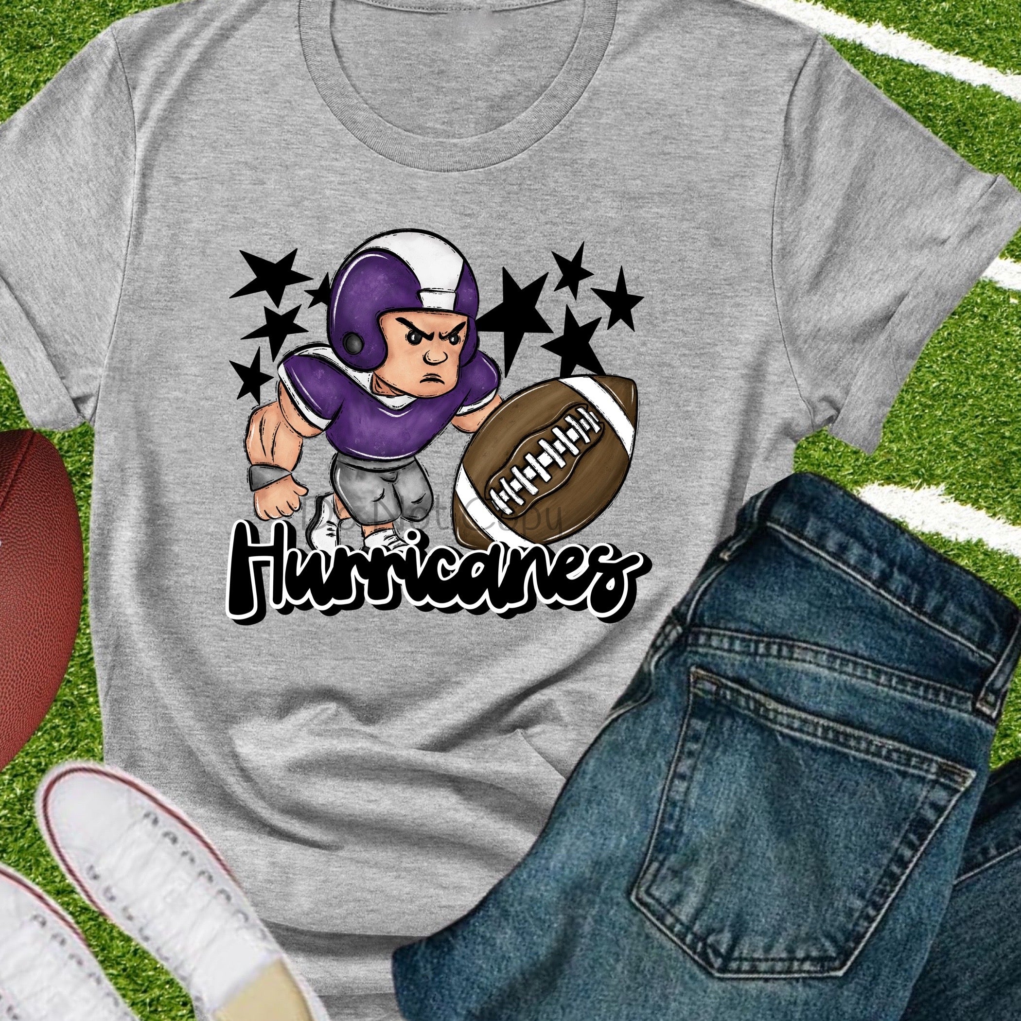 Hurricanes football player purple-DTF – ABIDesignstore