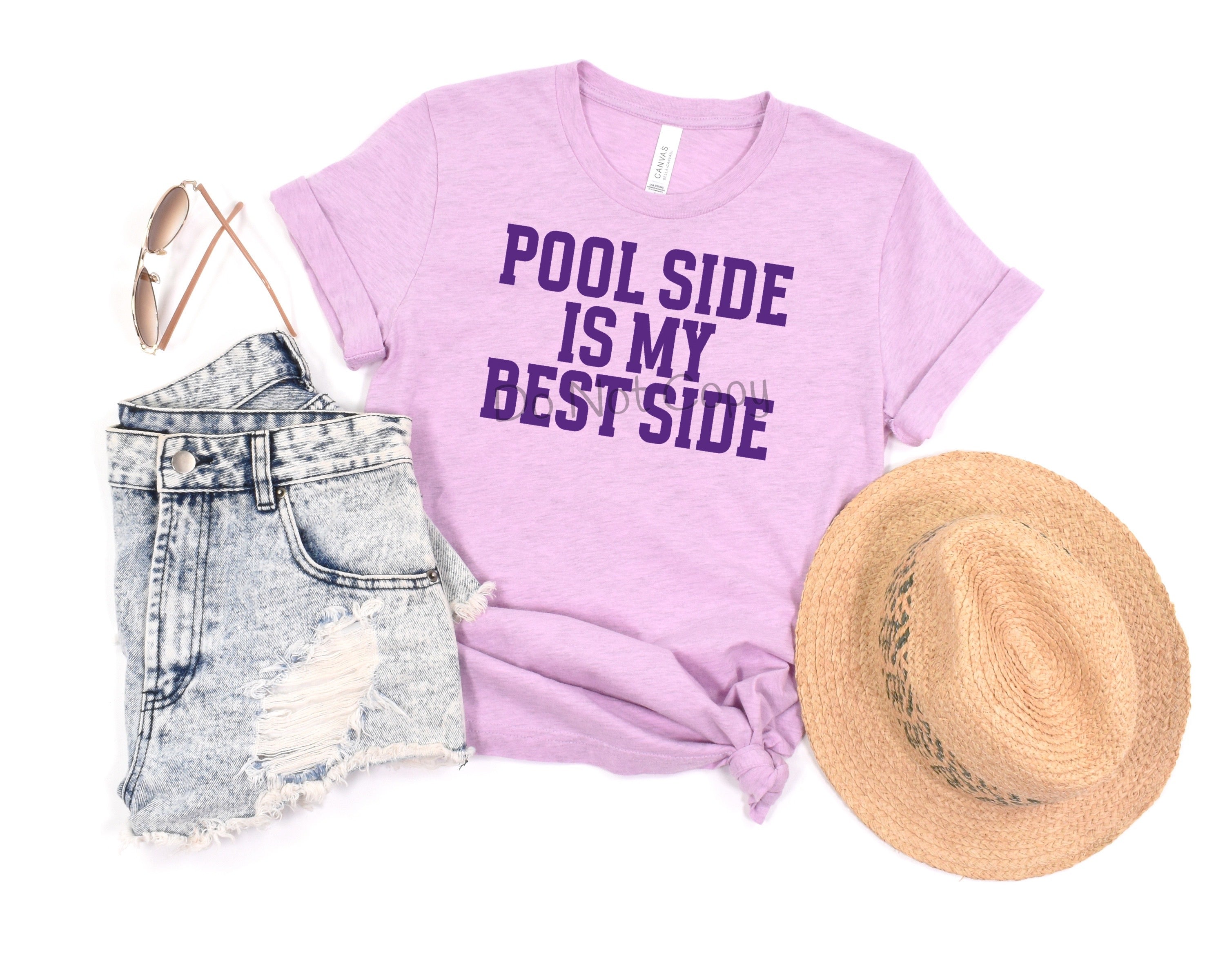 Pool side is my best side purple-DTF – ABIDesignstore