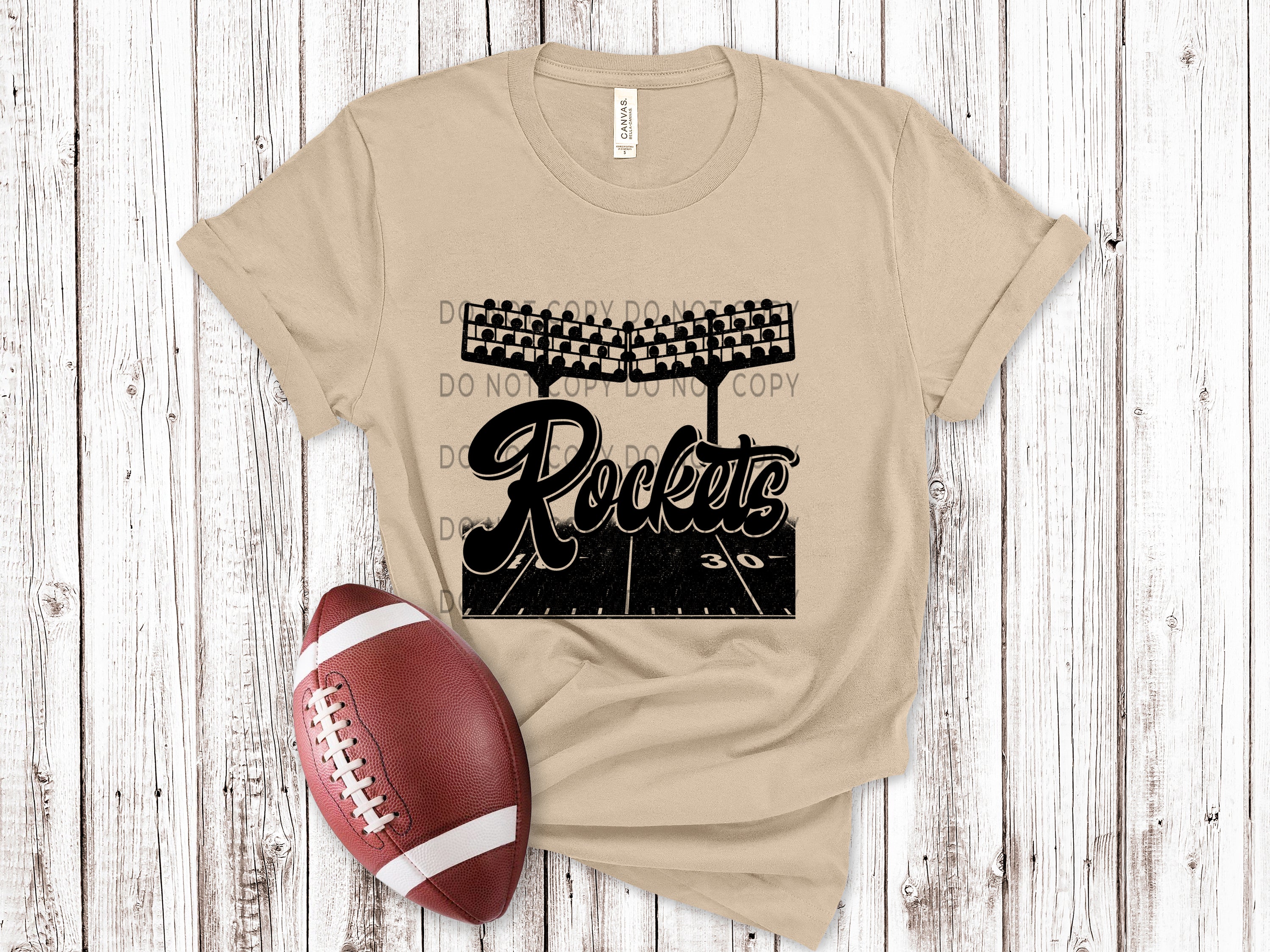 Rockets Football Field BLK - DTF – ABIDesignstore