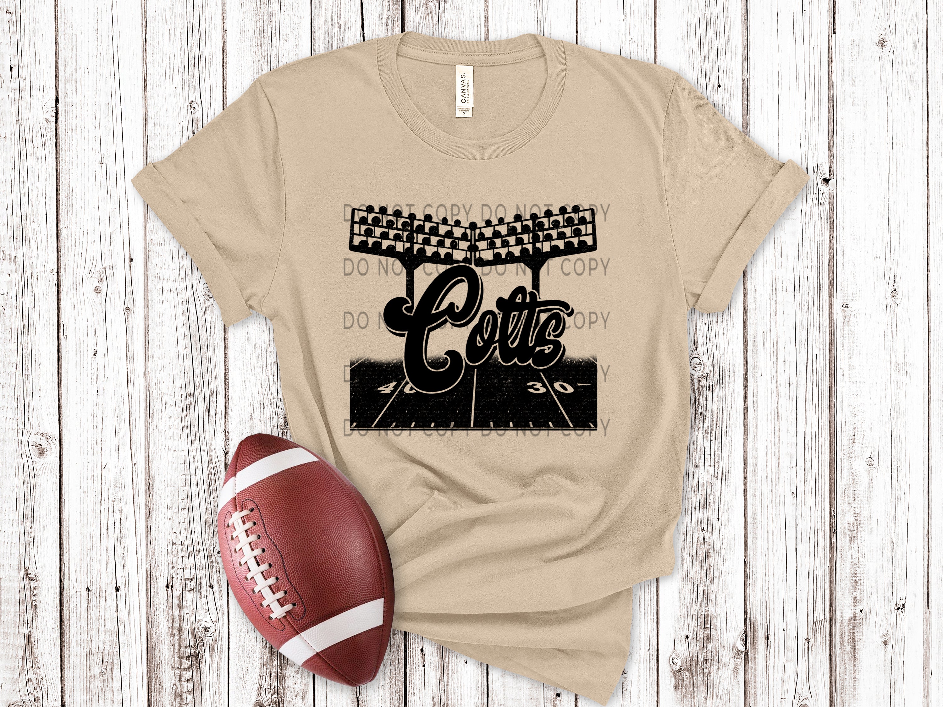 Colts Football Field BLK - DTF – ABIDesignstore