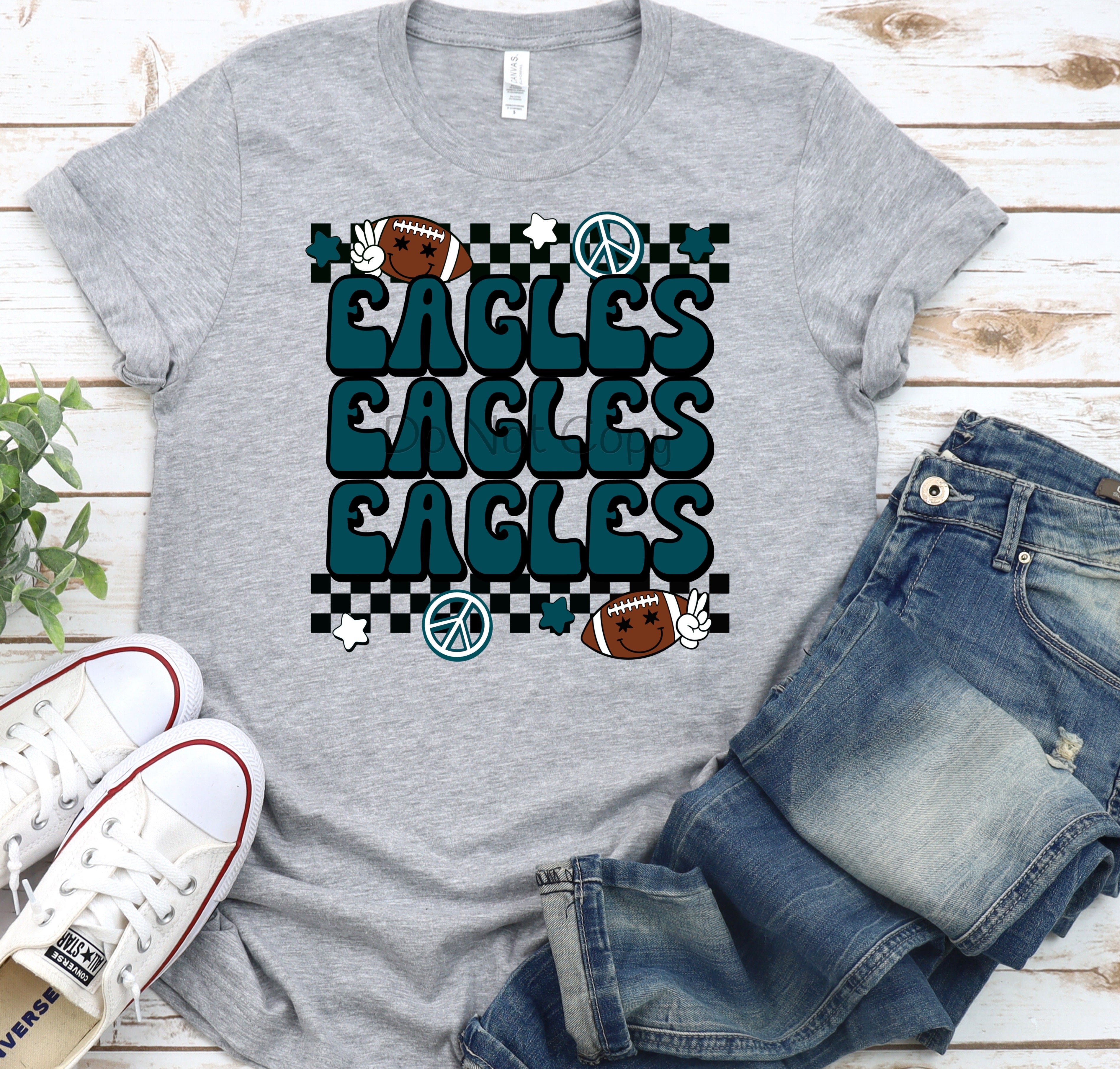 Eagles checker football-DTF – ABIDesignstore