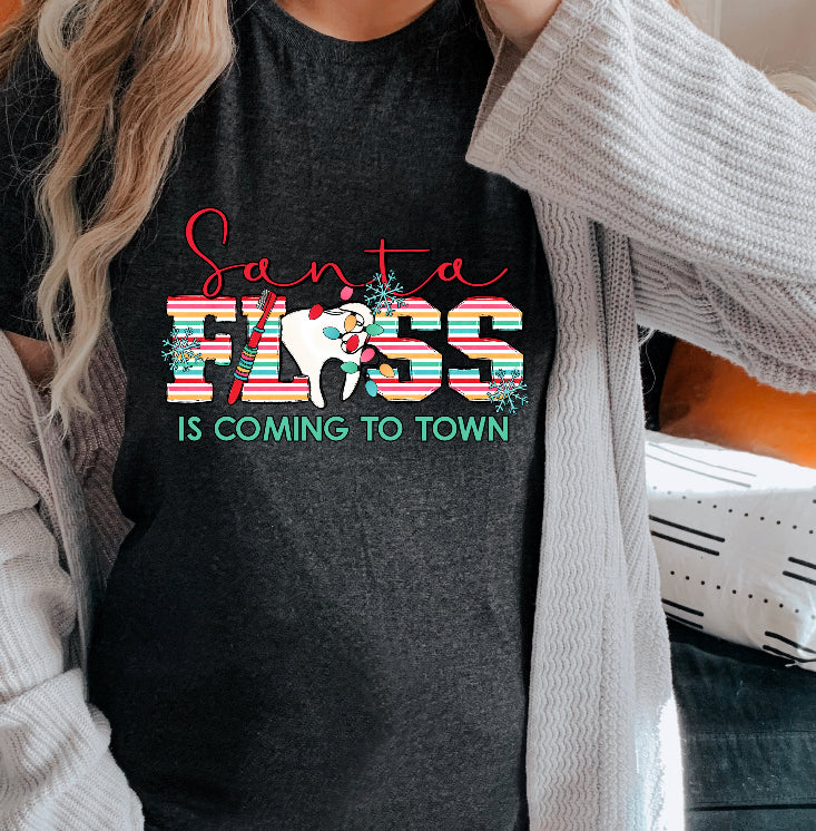 Santa floss is coming to town- DTF – ABIDesignstore