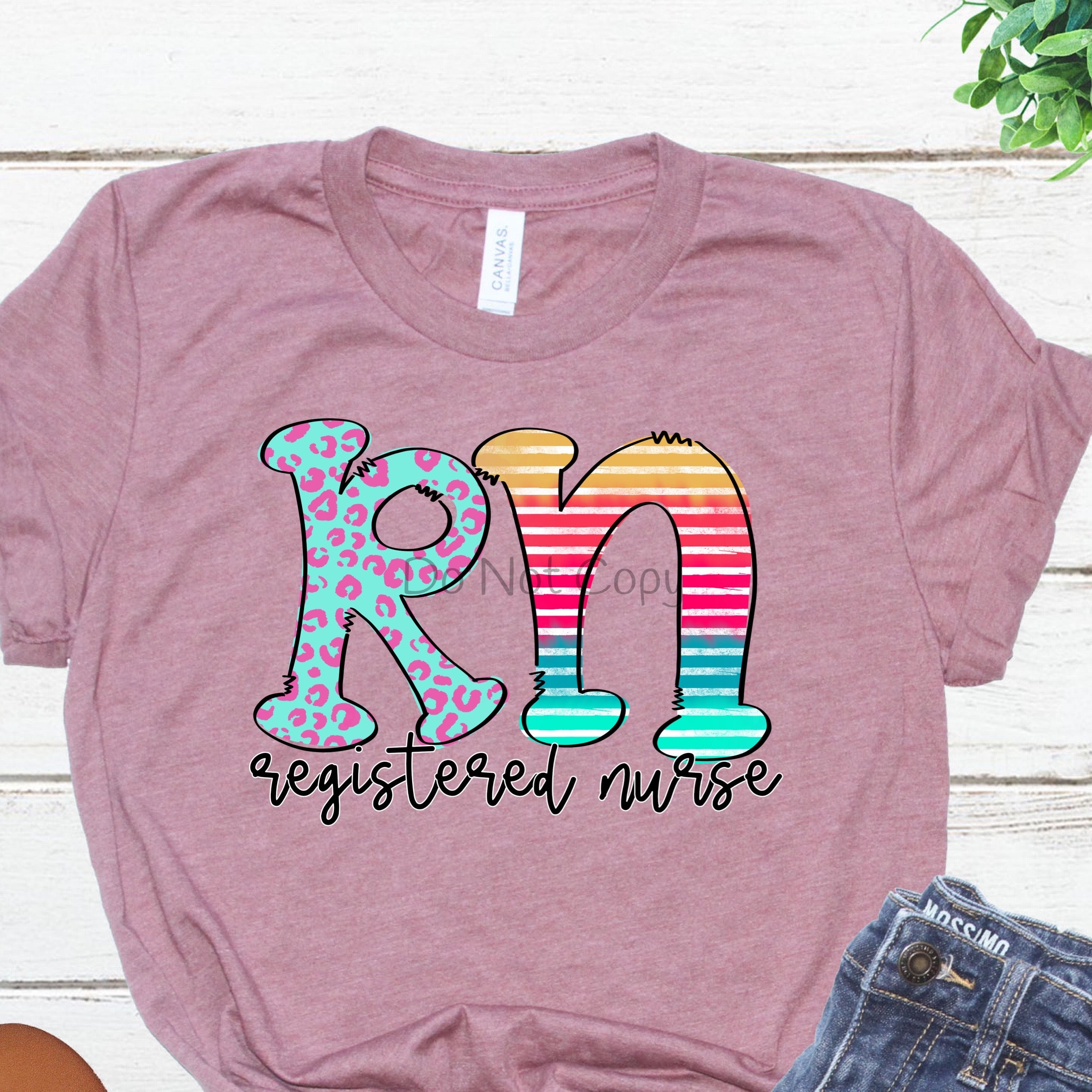 RN pink leopard registered nurse-DTF – ABIDesignstore