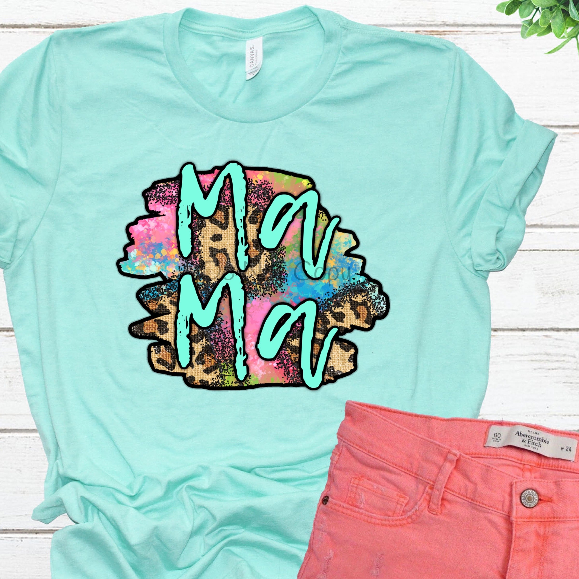 Mama turquoise-DTF – ABIDesignstore